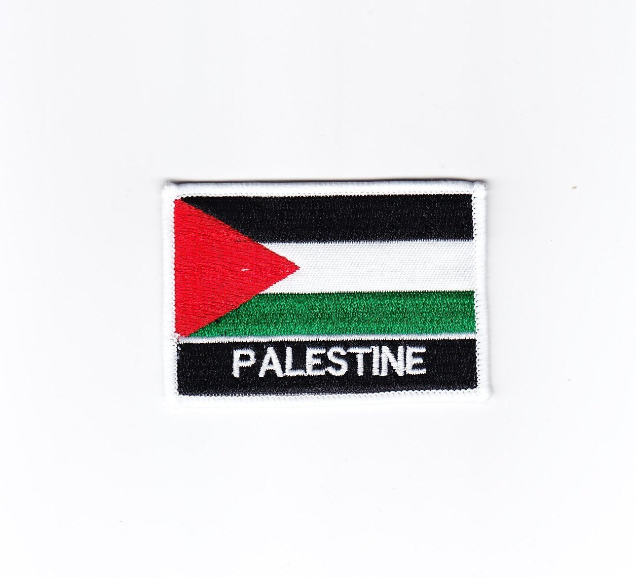 Palestine MultiColor Country Flag Logo Embroidered Iron On Backing Heat Seal Patch