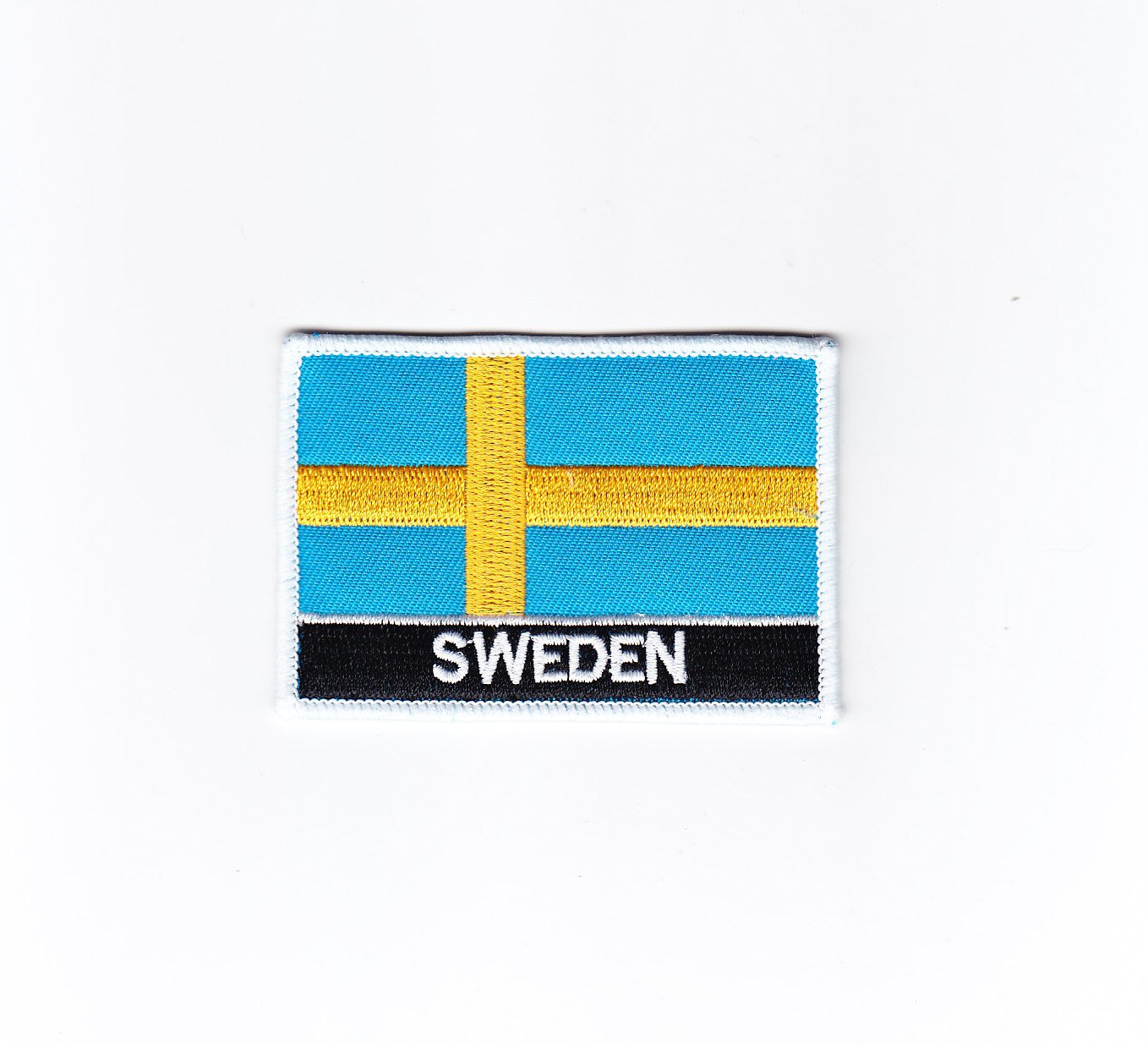 Sweden MultiColor Country Flag Logo Embroidered Iron On Backing Heat Seal Patch