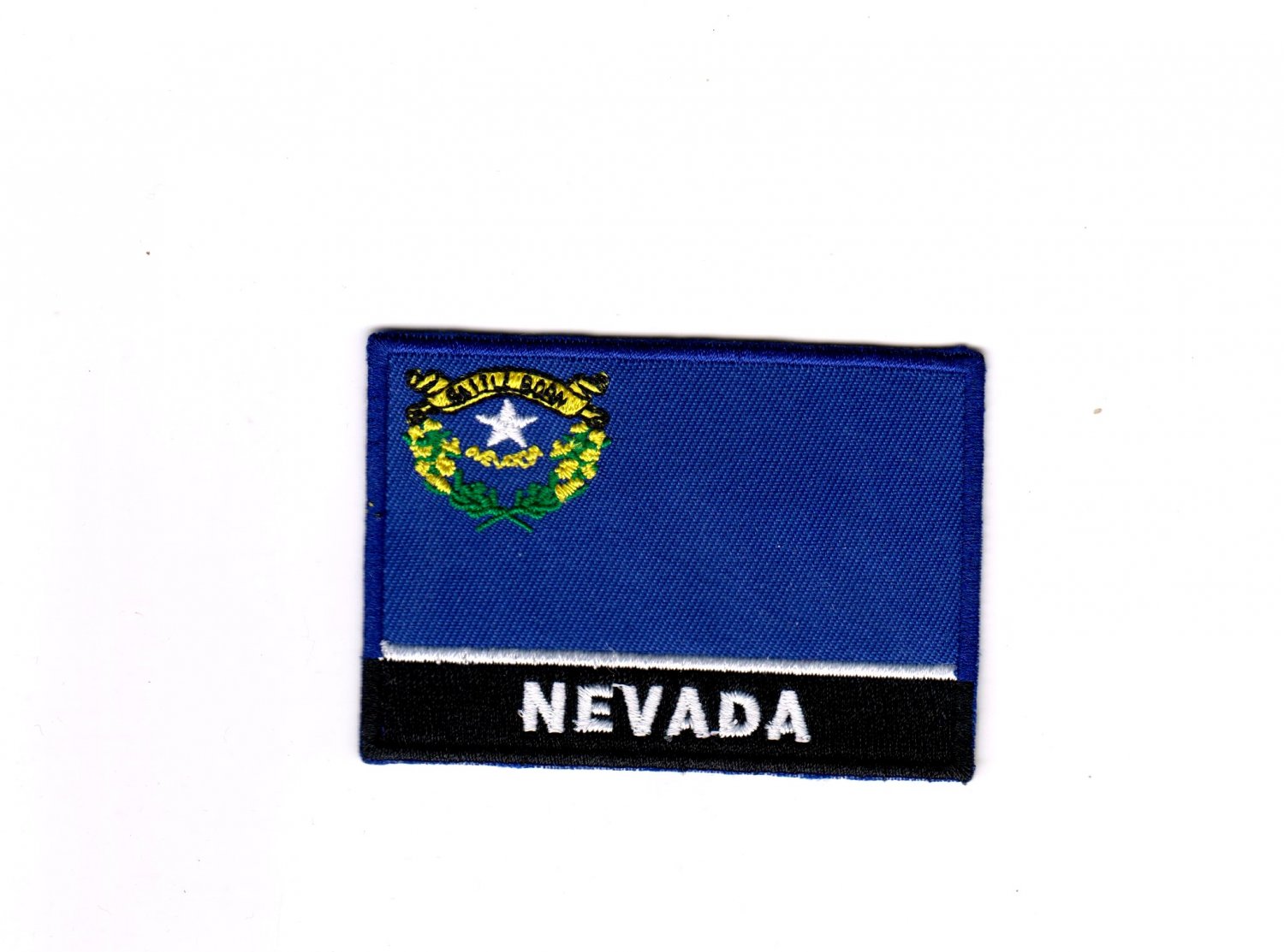Nevada USA State MultiColor Flag Logo Embroidered Iron On Backing Heat ...