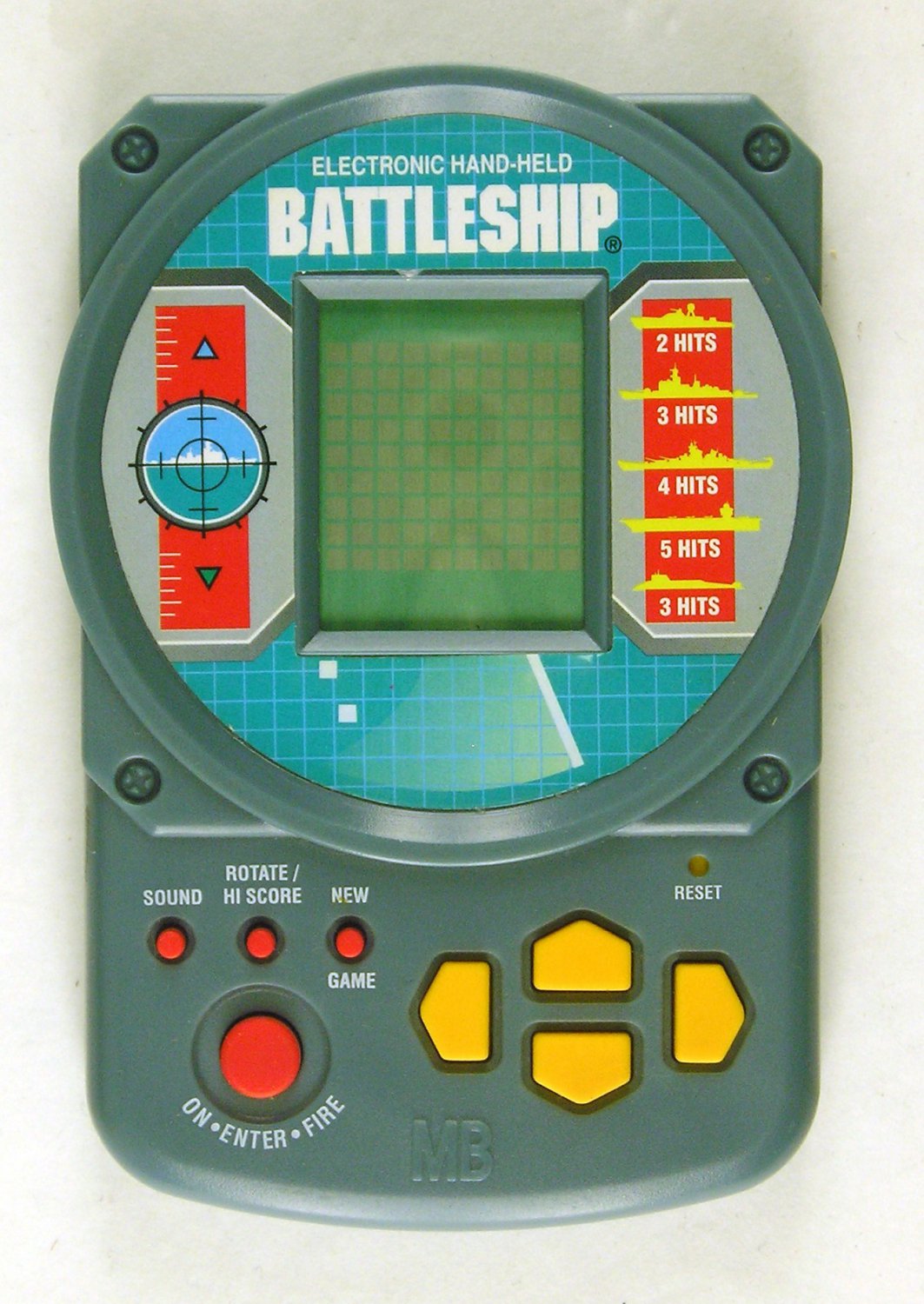 Hasbro MB Battleship Electronic Hand-Held BLUE-GRAY