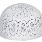 White Cotton Knit Turkish kufi Muslim Taqiyah Hat Moslem Kofiyah Takke Topi