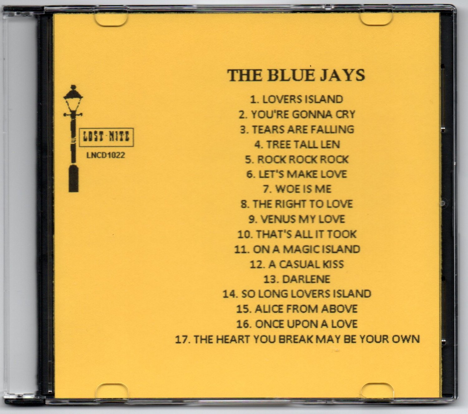 THE BLUEJAYS DOO WOP LOST NITE CD