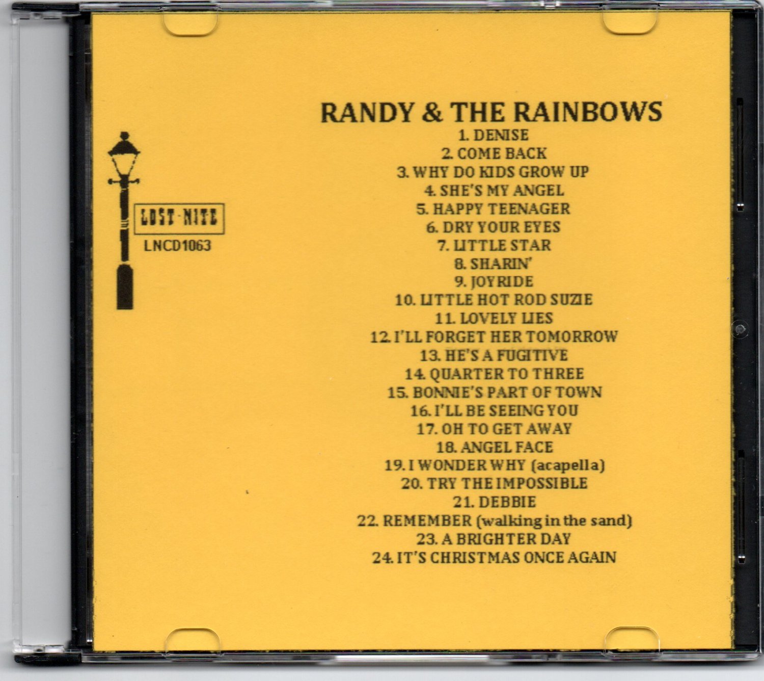 RANDY & THE RAINBOWS LOST NITE DOO WOP CD