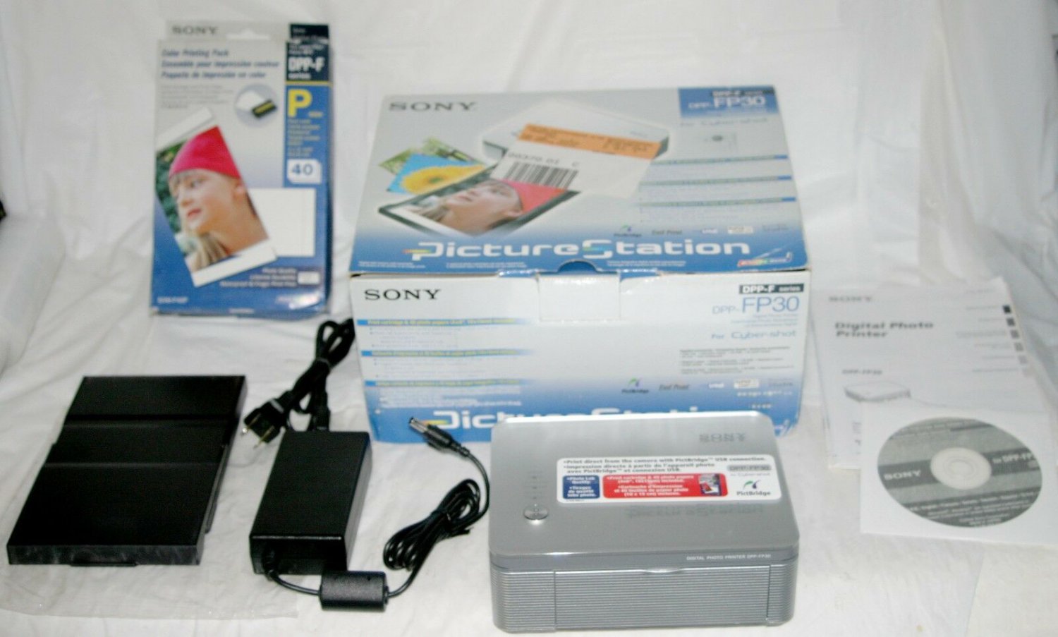 SONY DPP-FP30 Picture Station Photo Printer PictBridge USB & Cartridge ...