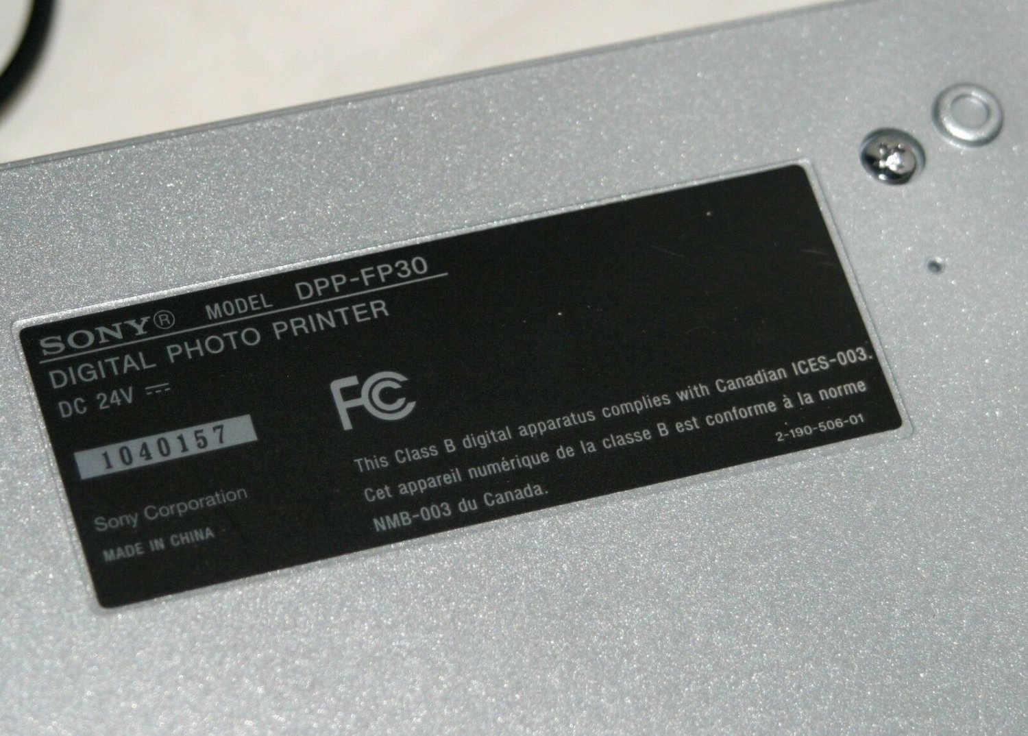 SONY DPP-FP30 Picture Station Photo Printer PictBridge USB & Cartridge ...