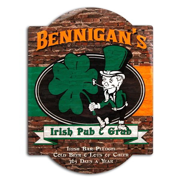 Irish Pub & Grub Bar Sign