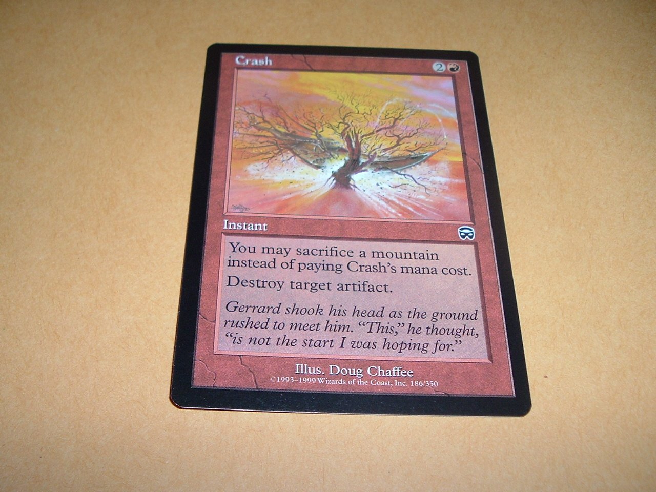 Crash (Magic MTG: Mercadian Masques Card #186) Red Common, for sale