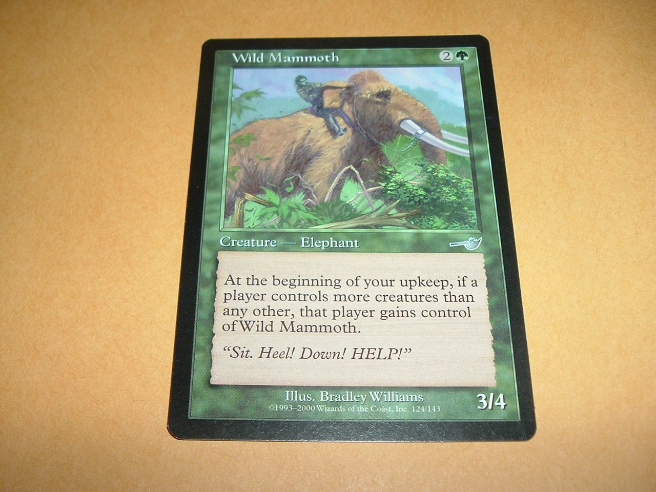 Wild Mammoth (Magic, The Gathering MTG: Nemesis Card #124) UNPLAYED ...