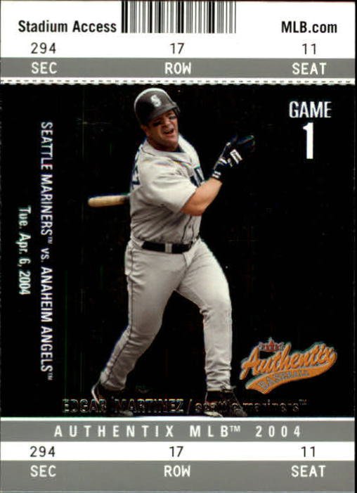2004 Fleer Authentix 36 Edgar Martinez