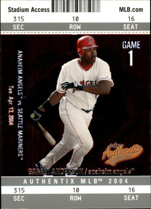 2004 Fleer Authentix 96 Garret Anderson