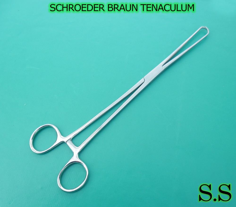 10 Schroeder (Braun) Tenaculum Forceps 9 1/2"