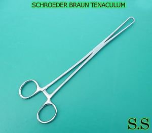10 Schroeder (Braun) Tenaculum Forceps 9 1/2"