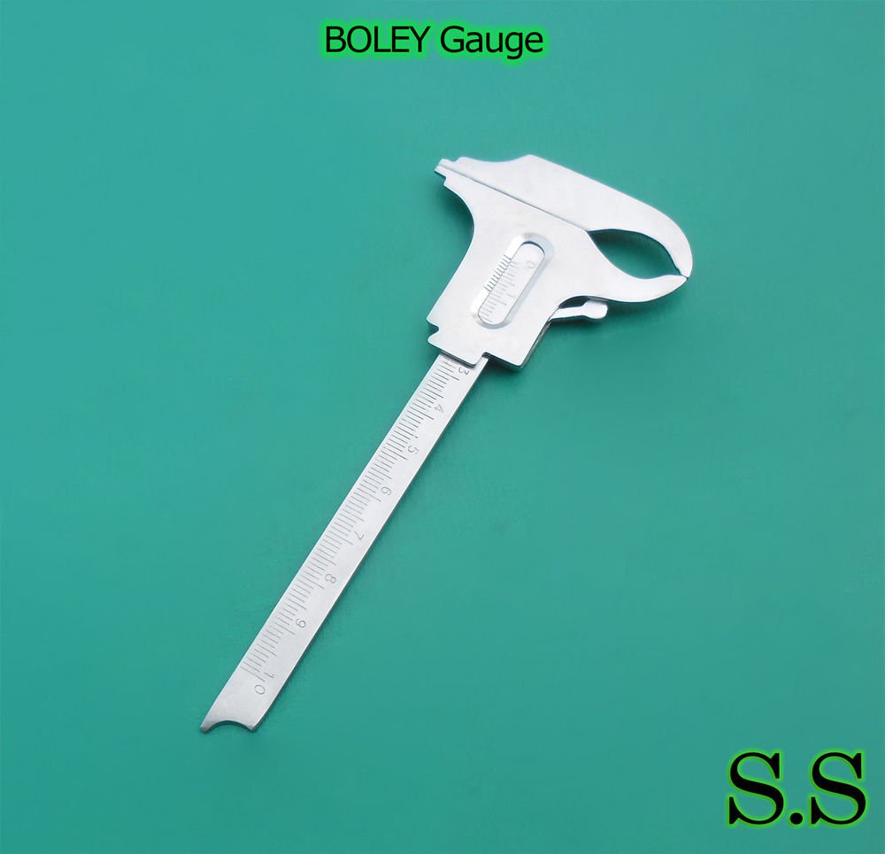 6 BOLEY GAUGE, STAINLESS, DENTAL SURGICAL INSTRUMENTS