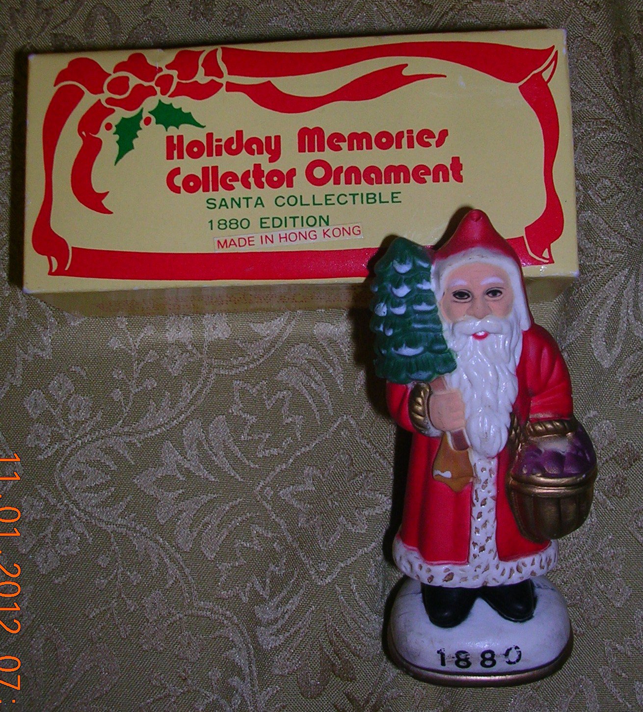 Holiday Memories Collector Santa Ornament 1880 Edition, Price Includes S&H
