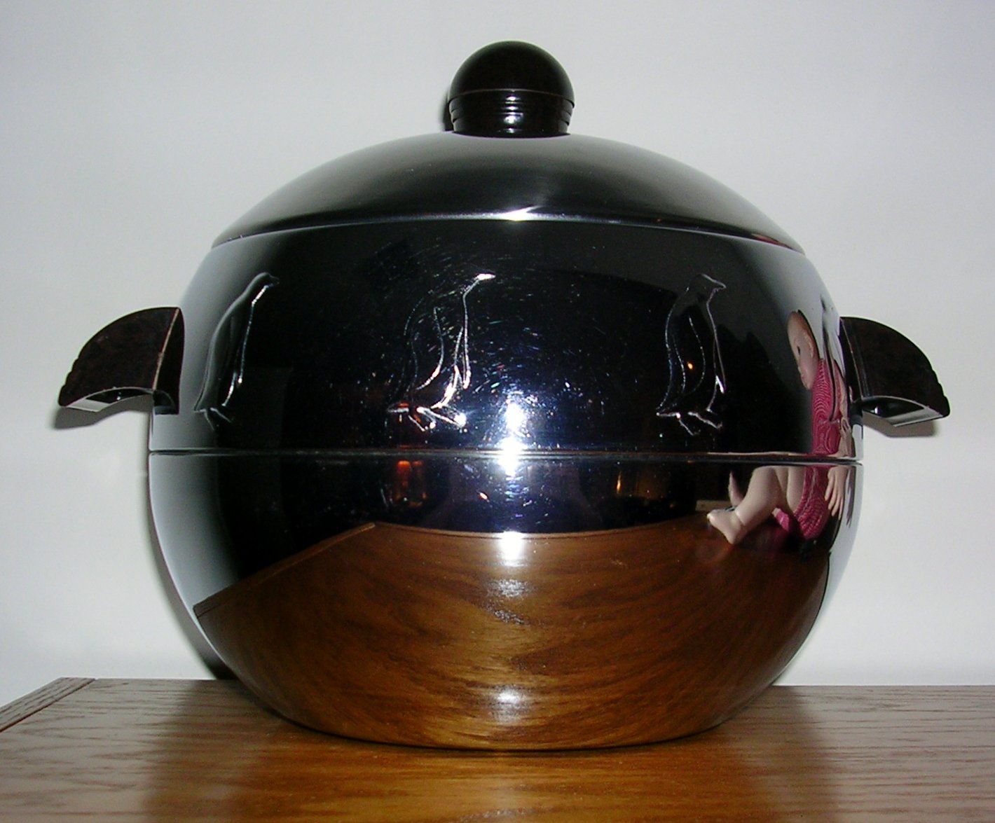 Penguin Ice Bucket by West Bend Hot & Cold Server with Bakelite Handles ...