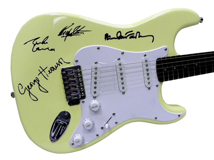 The Beatles Autographed Signed Guitar Paul McCartney John Lennon Ringo ...