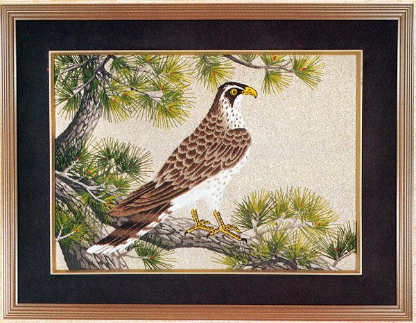 "hawk & pine"13.8"X19.7"TOKYO BUNKA PUNCH NEEDLE EMBROIDERY KIT 285
