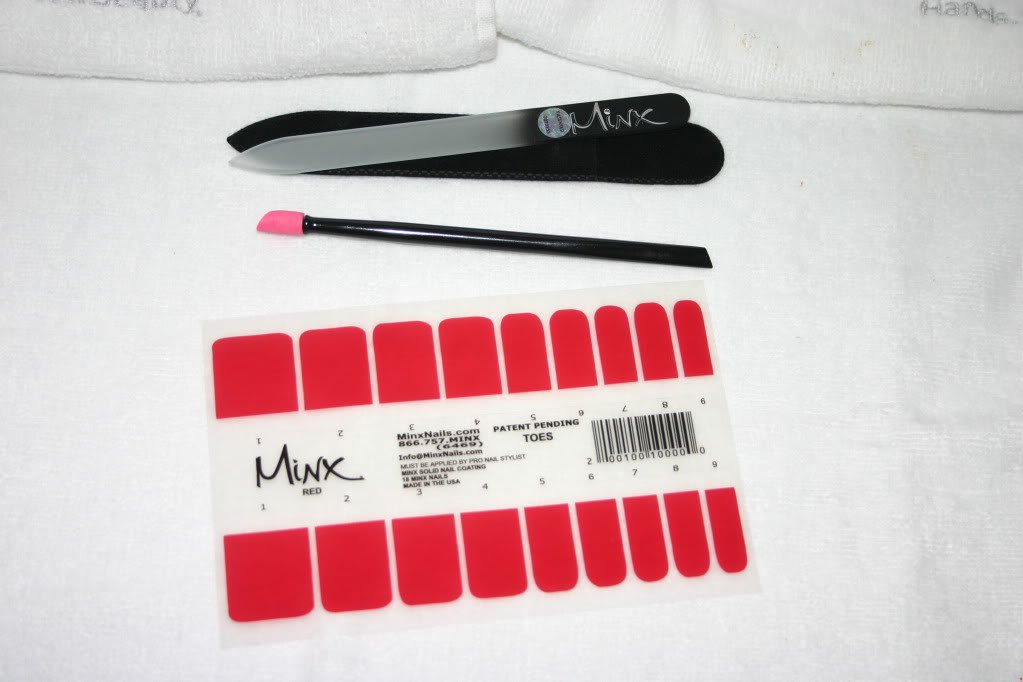 Minx Nail Armour Red Nails Hoof Stick & Crystal File