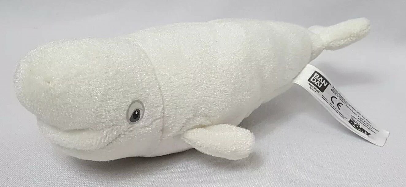 Disney Pixar Finding Dory Bailey Plush Beluga Whale 8" White BanDai Stuffed