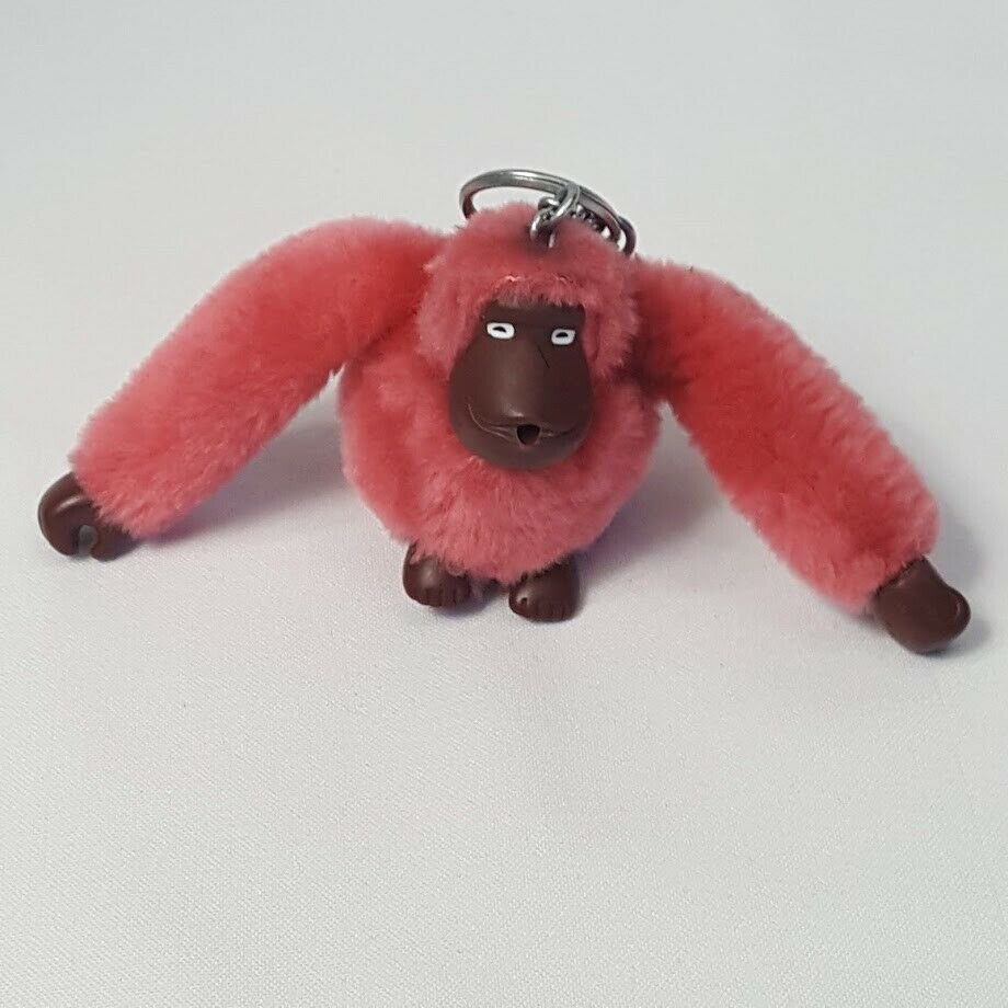 Kipling Bag Charm Thumb Sucking Monkey Gorilla Key Chain Red Dark Pink ...