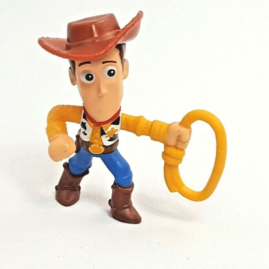 MINI Disney Pixar TOY STORY WOODY Action Figure With Lasso 3"