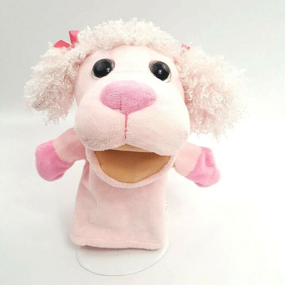 KellyToy Pink Plush Poodle Dog Hand Puppet