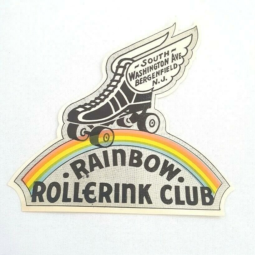 VTG 1930-50's Skating Label Rainbow Roller Rink Club Bergenfield NJ ...