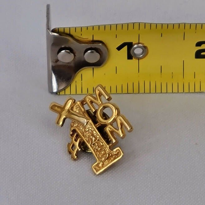 #1 Mom Religious Cross Lapel Pin Christian Jesus Christ Mother's Day Gift