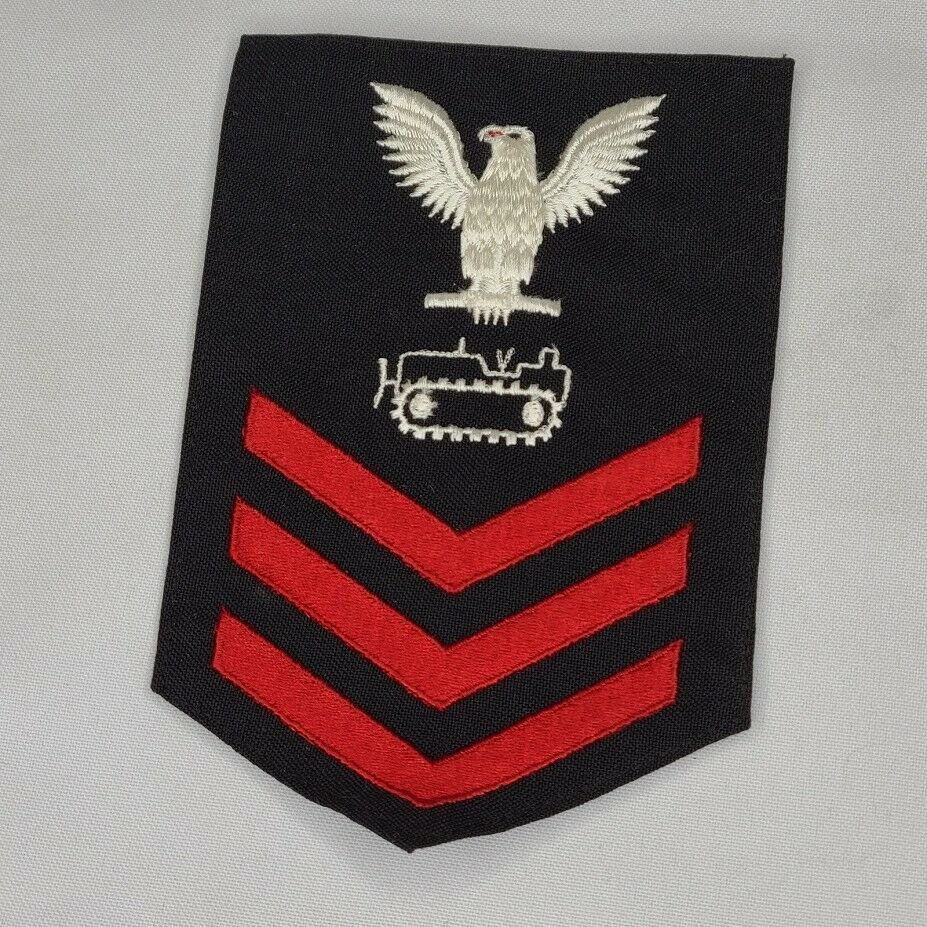 Vintage US Navy Uniform Patch Navy Seabees Equipment Operator 1st Class ...