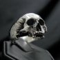 Into The Fire - Sterling Silver Mens Ring Skull Ring Biker Harley ...