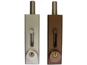 Grade 1 Surface Mounted Keyed Slide Bolt With Durontic Finish