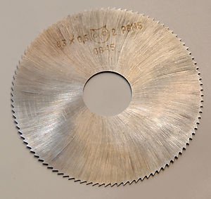 slitting / slotting saw mill cutter disc hss 63x0.55mm 16mm shank 100Txertu