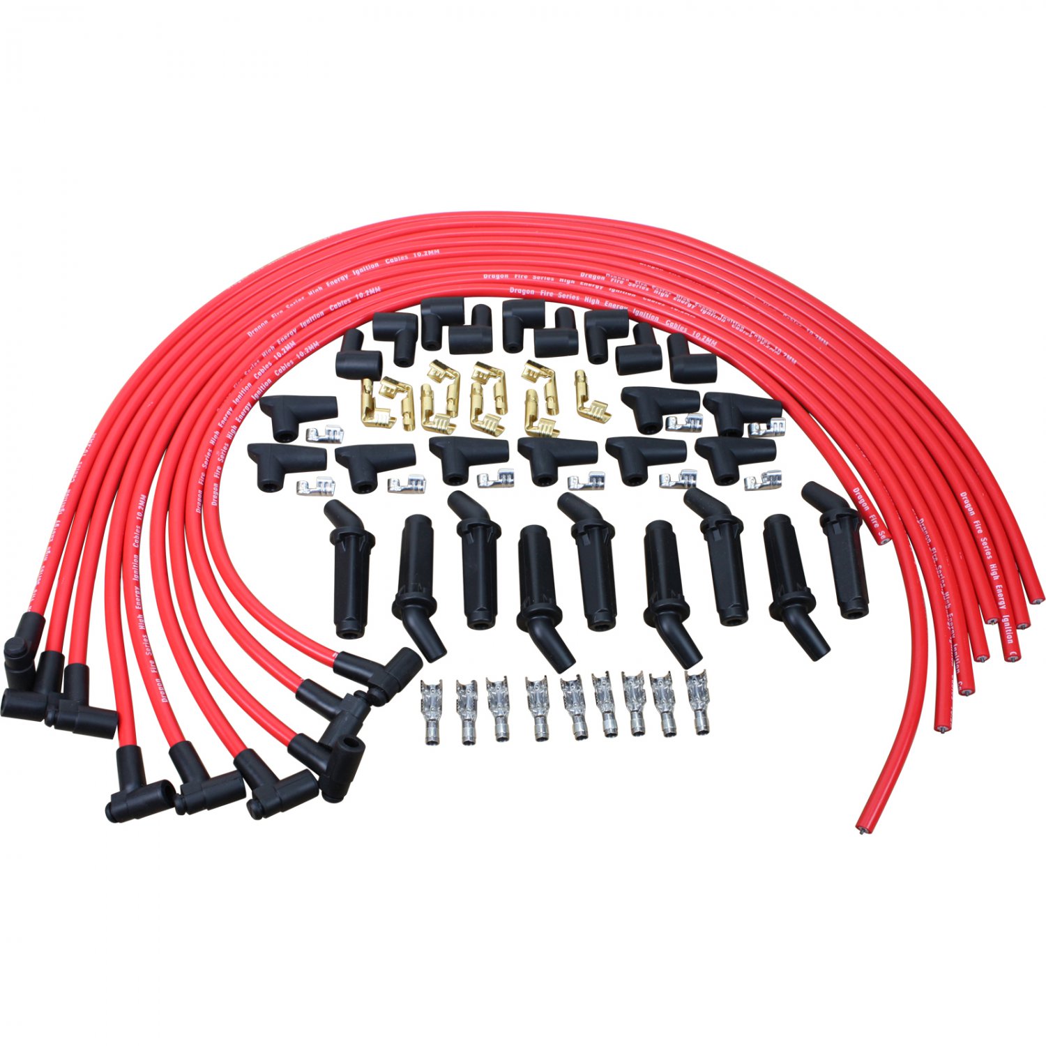 New Dragon Fire Universal Custom Cut to Size Spark Plug Wires 10mm HEI ...