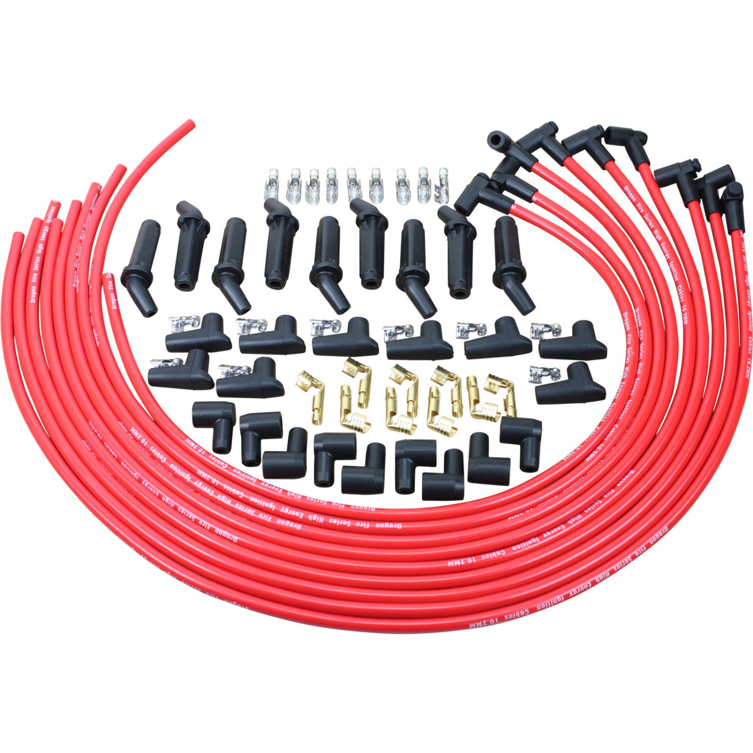 New Dragon Fire Universal Custom Cut to Size Spark Plug Wires 10mm HEI ...