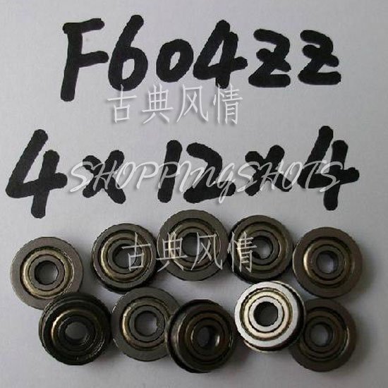 1pc F604ZZ 4x12x4 Flanged 4*12*4 mm F604Z Miniature Ball Radial Bearing ...