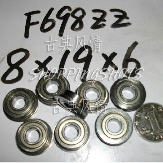 1pc F698ZZ 8x19x6 Flanged 8*19*6 mm F698Z Miniature bearings Bearing ...