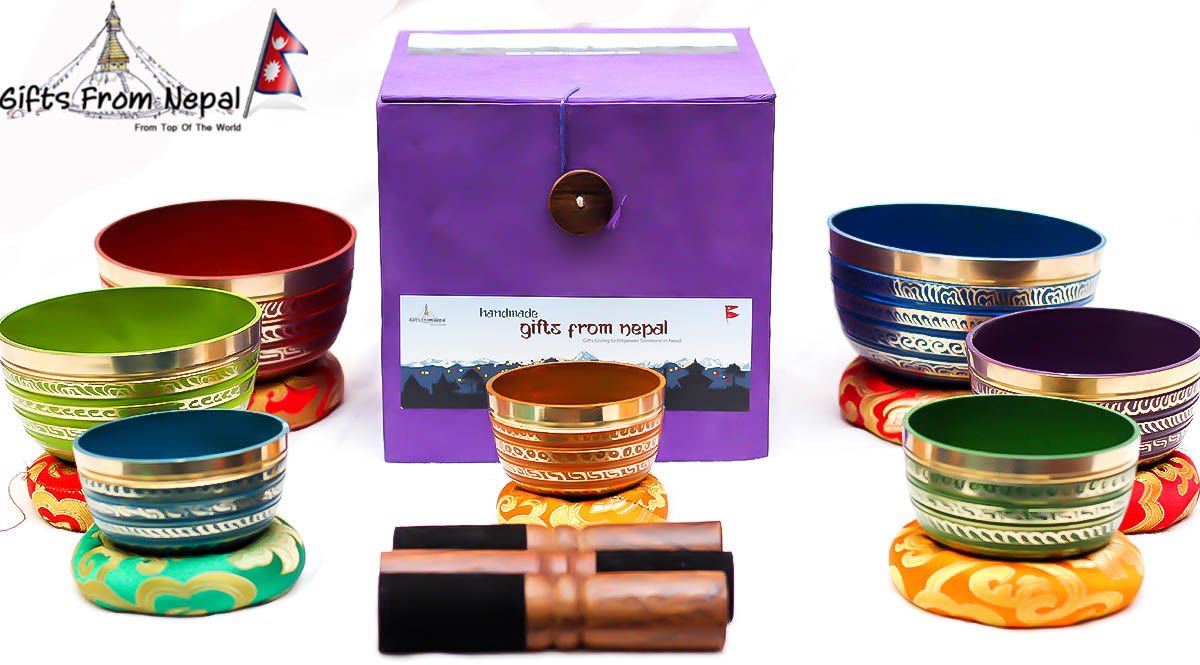 Chakra Healing Tibetan Singing Bowl Set Of 7