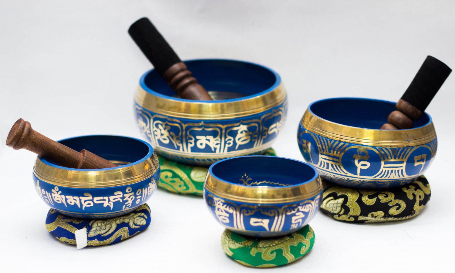 Chakra Healing Singing Bowls Tibetan Singing Bowl Sets Of 4 Blue
