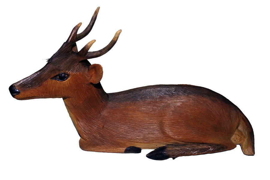 Traditional Kijang Deer Craft Statue from Jepara - Very Unique Item