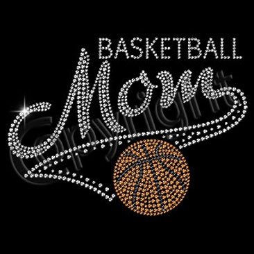 Basketball Mom Rhinestone T-shirt Size Sm-XL