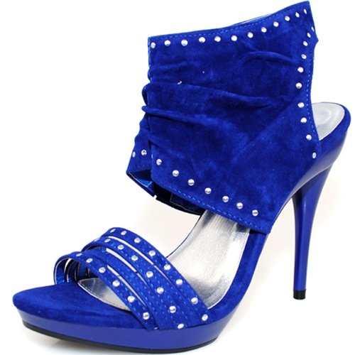 Qupid Define 26a Royal Blue Velvet