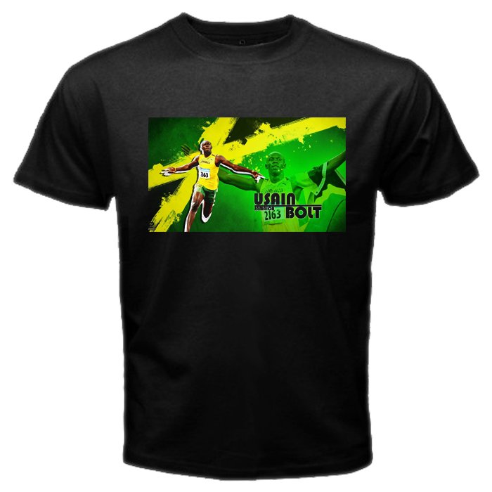 Usain Bolt Running Marathon Legend Sport Athletics Mens T-Shirt S to XXXL