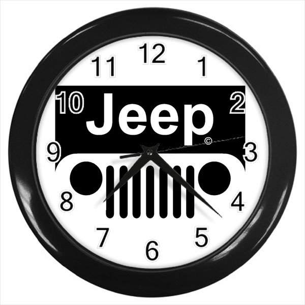Jeep Logo 4X4 Off Road Car SUV Tough Car Logo 10 Inch Wall Clock Home ...