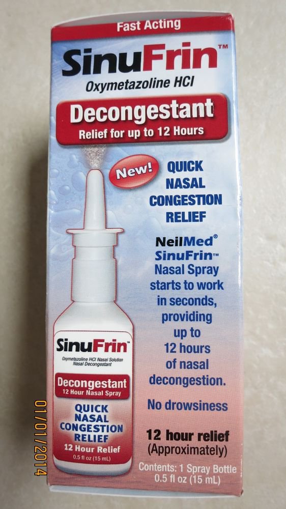 NeilMed SinuFrin Nasal Decongestant Relief for up to 12 hours quick ...