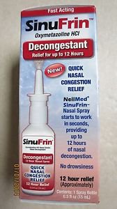 NeilMed SinuFrin Nasal Decongestant Relief for up to 12 hours quick ...