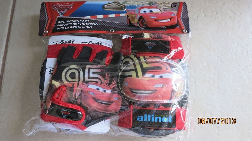 Disney pixar Cars 2 Protection pack ( Knee & Elbow and Gloves ) pad set ...