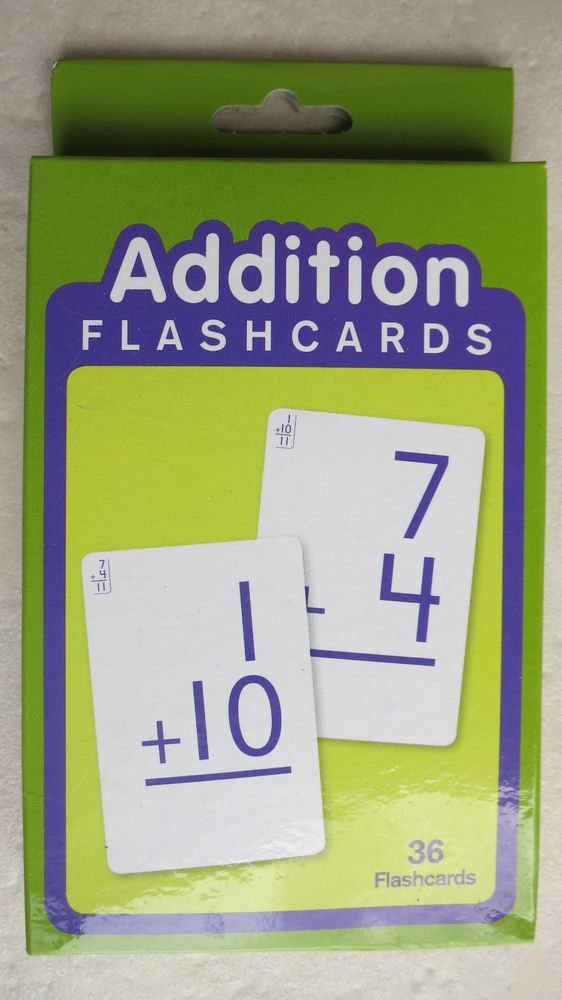Addition FlashCards 36 Flash Cards mathematic young kids Calculation ...