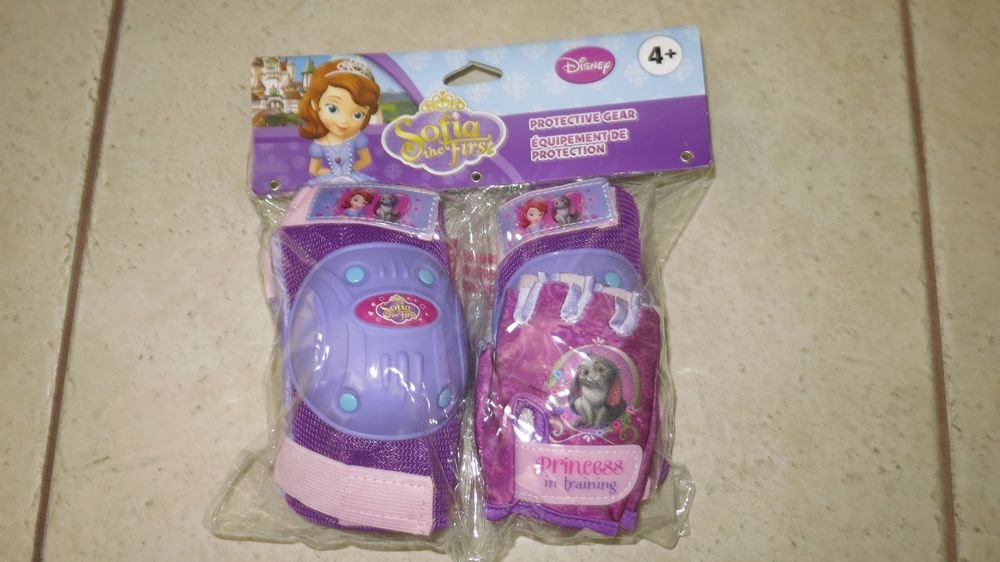 Disney Pixar Sofia the First Protective Gear Knee + Elbow pads set with ...