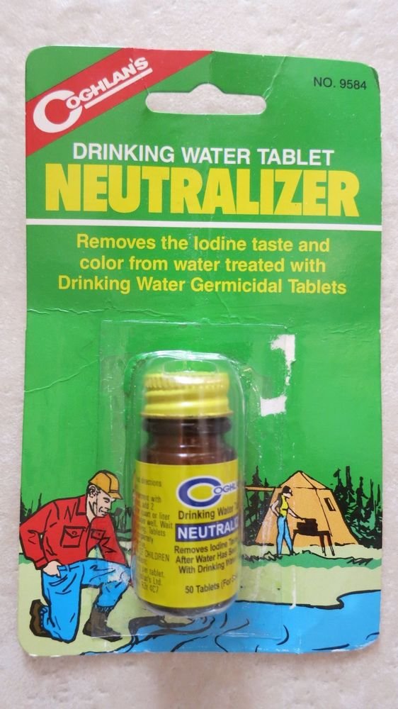 Coghlan's Drinking Water Tablet Neutralizer 9584 removes the iodine ...