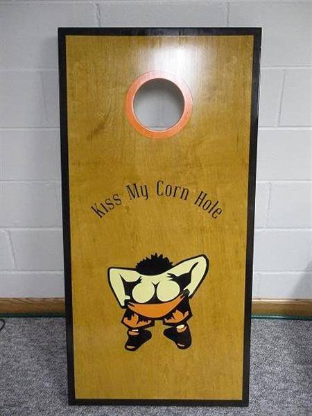 Kiss My Cornhole Board Decals Stickers Set New
